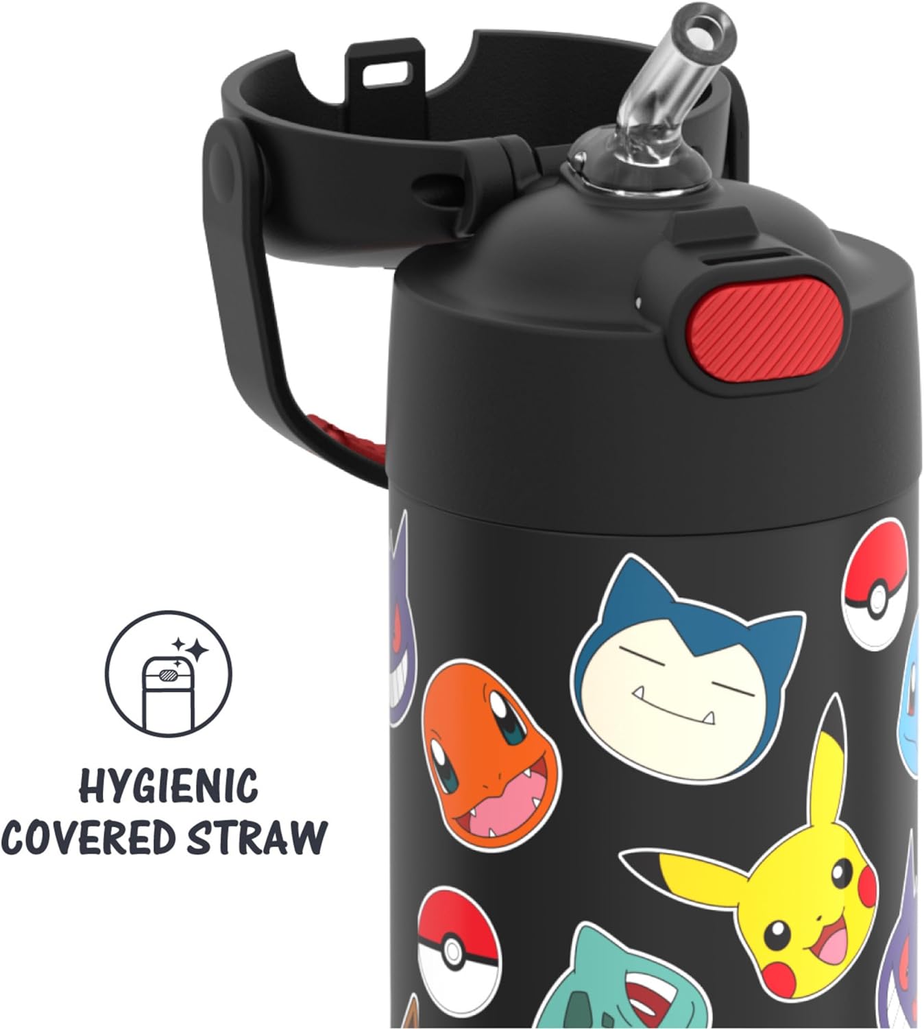 Authentic THERMOS FUNTAINER Pokemon by Nintendo 12 Ounce Stainless Steel Vacuum Insulated Kids ...
