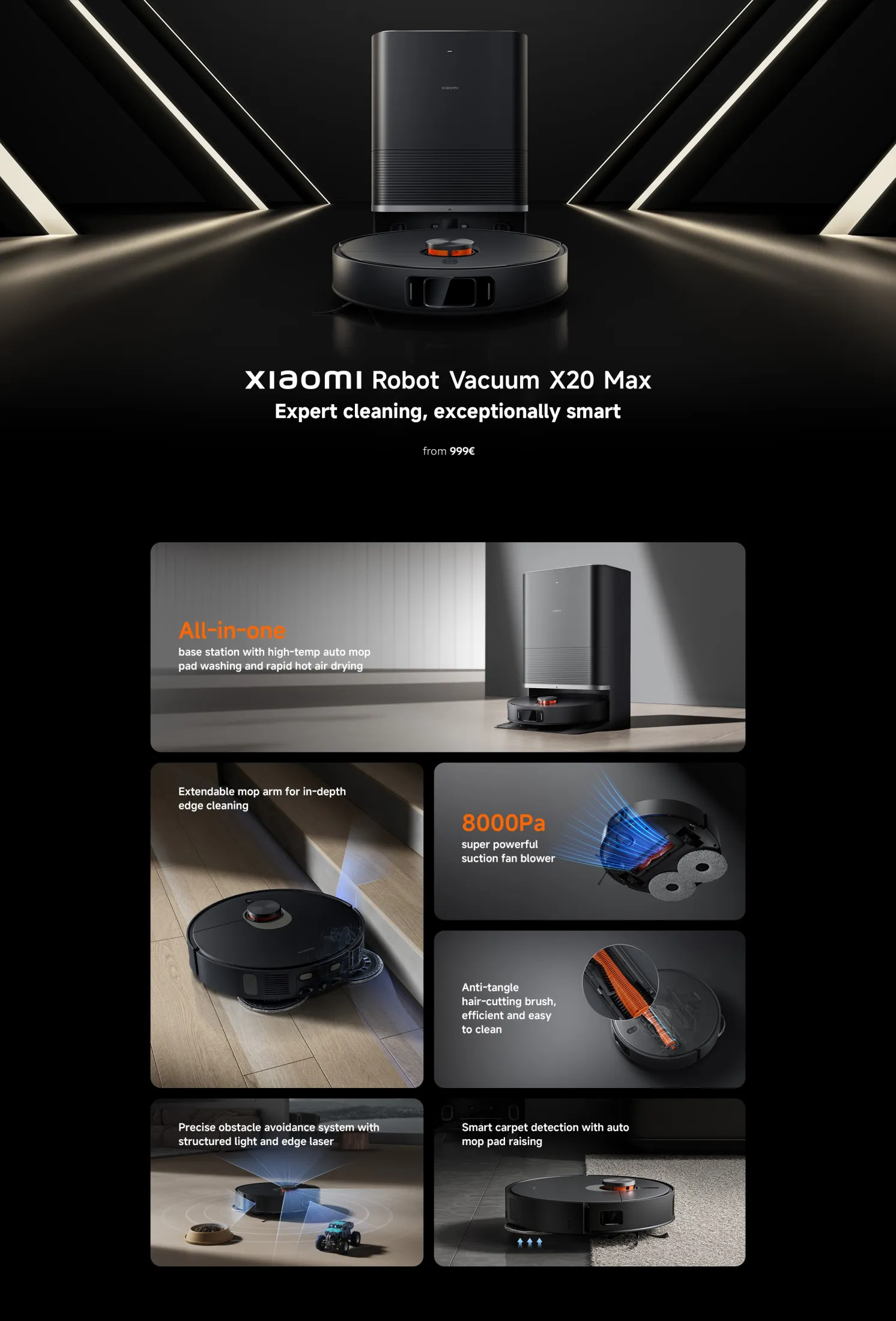 【NEW】Xiaomi Robot Vacuum X20 Pro / X20 Max | Expert Cleaning | Hot Air ...