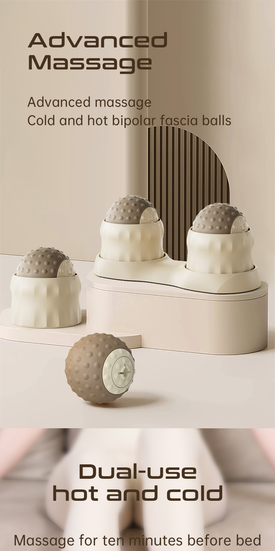 Ice Roller Ball, Cold/Hot Massage Roller Ball, Myofascial Release ...