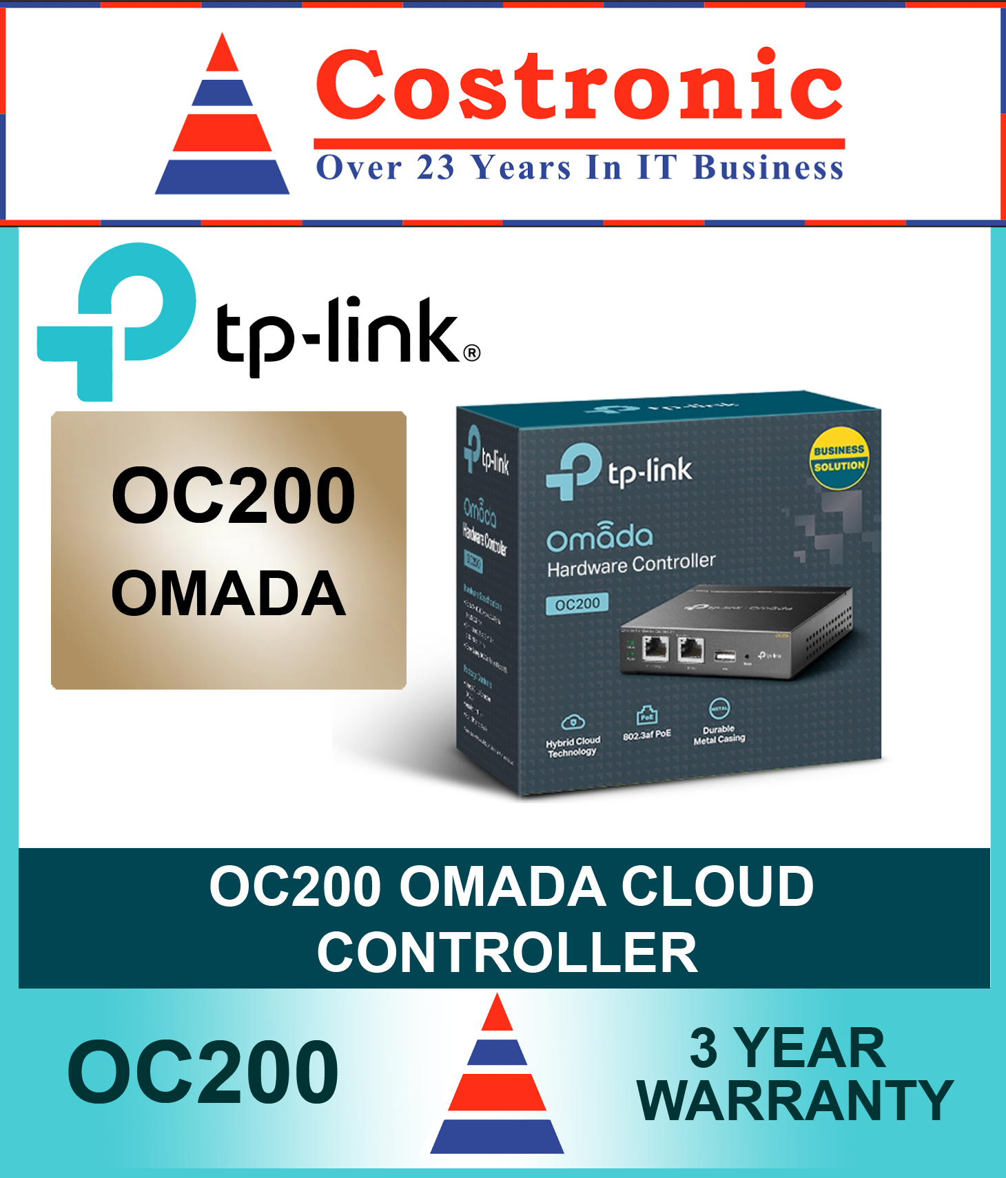 TP-LINK OC200 Omada Hardware Controller Powered by PoE or Micro USB ...