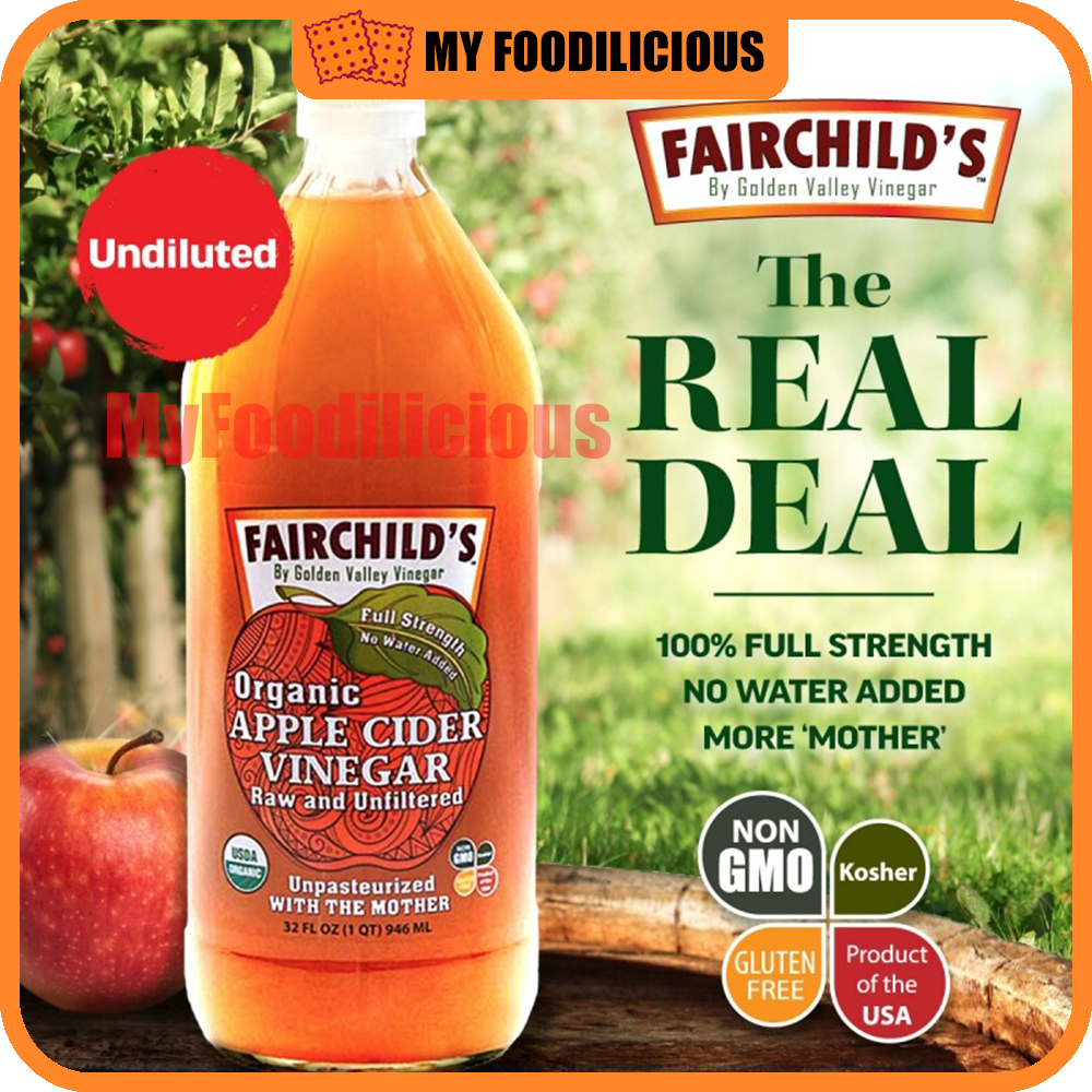 Fairchild's Organic Apple Cider Vinegar 32oz/946ml 有机苹果醋 | Shopee Singapore