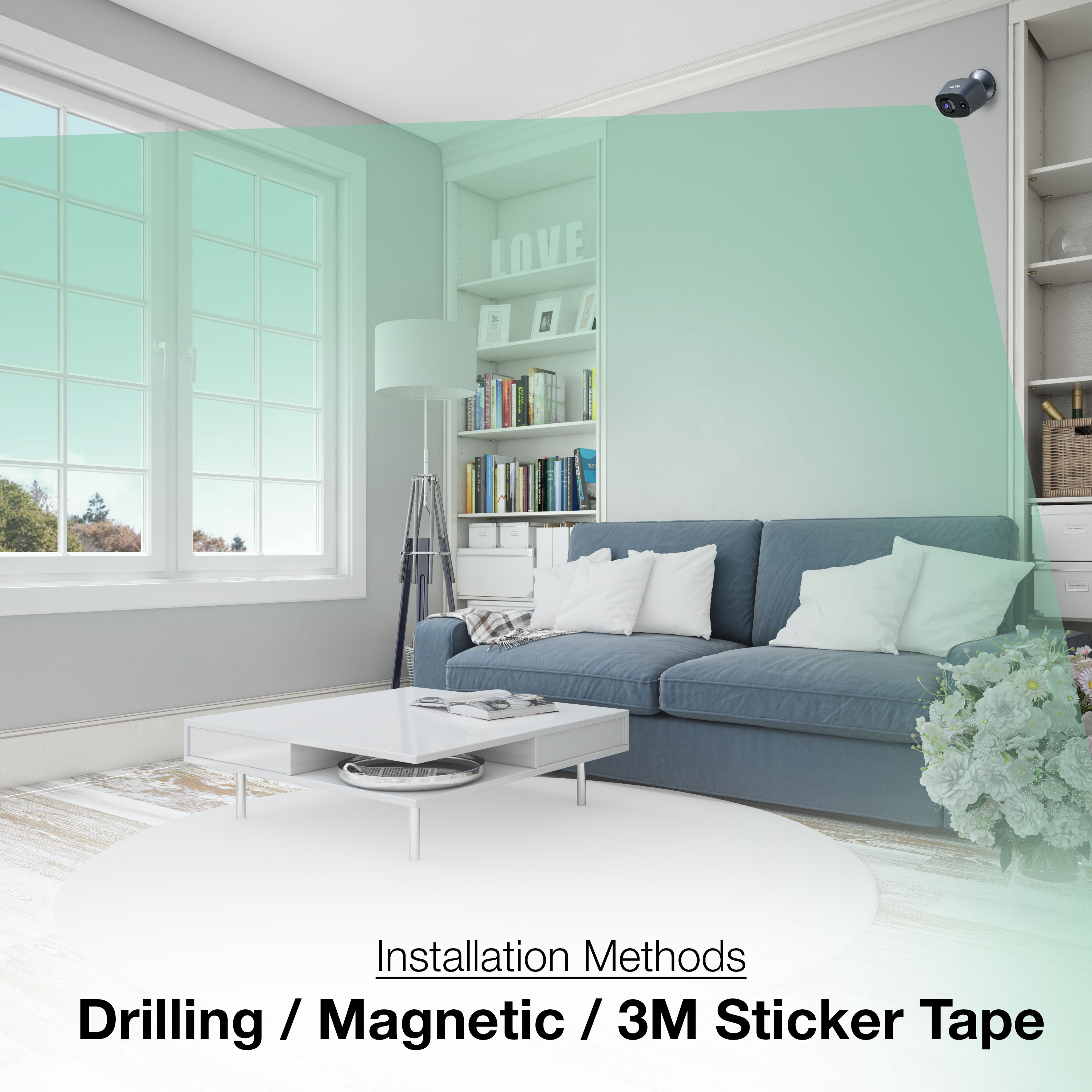 GXM W3 Pro Wireless Security Camera Battery Operate Home CCTV Smart IP ...