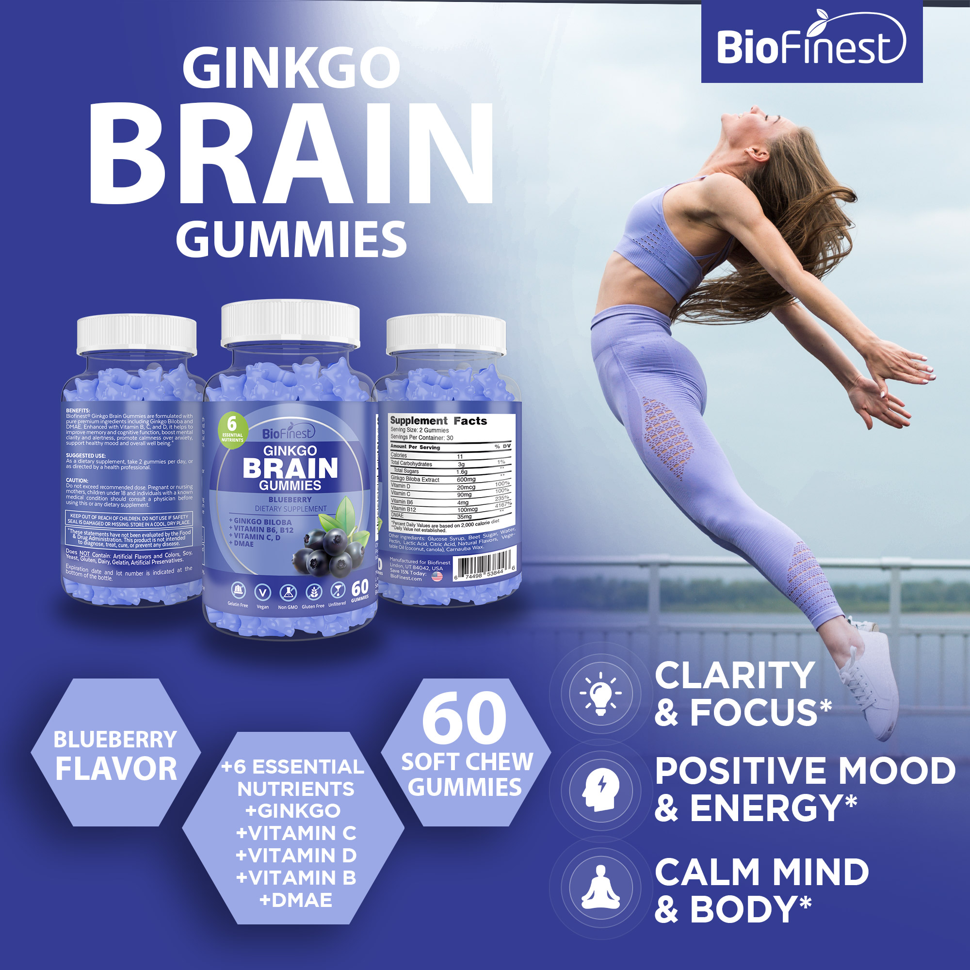 Biofinest Gummy Vitamin Supplement Lutein Marine Collagen Liver Detox ...