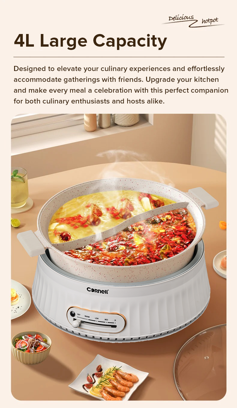 Cornell Steamboat Multi Cooker with Yuan Yang Pot | Shopee Singapore