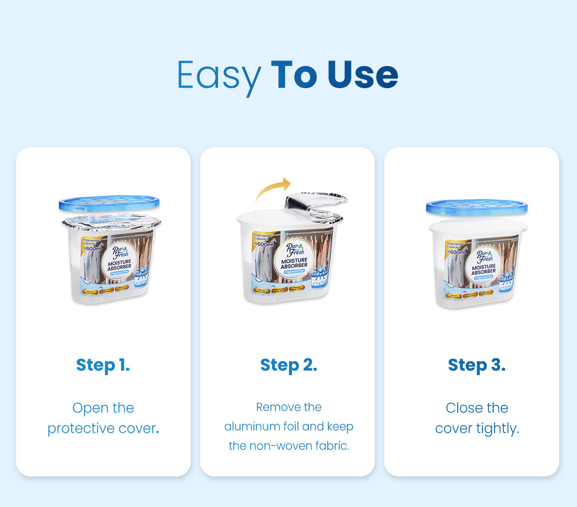 [Mix& Match] Purfresh 600ml Large Dehumidifier Box Moisture Absorber ...