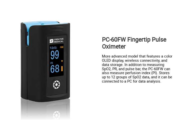 Lepu/Creative Medical PC-60A/PC-60D2/PC-60FW Fingertip Pulse Oximeter ...