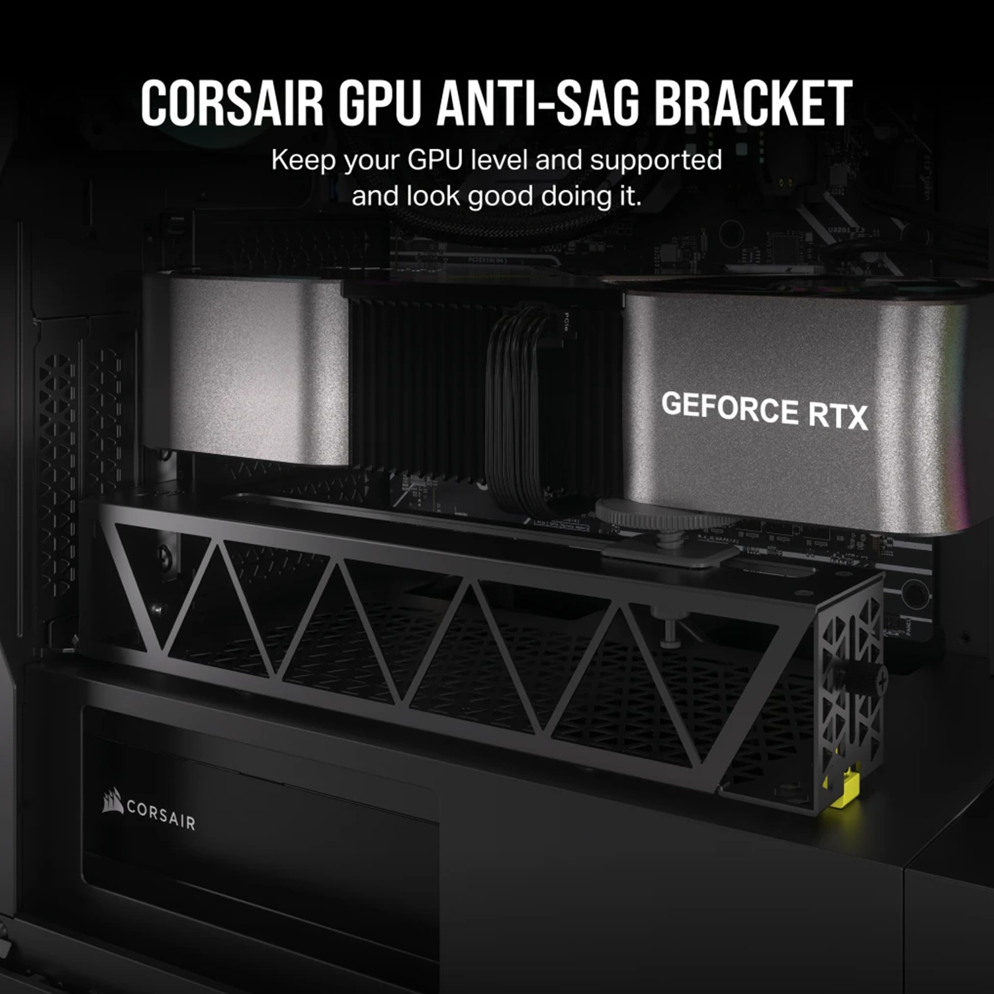 CORSAIR GPU Anti-Sag Bracket - Black/White | Shopee Singapore