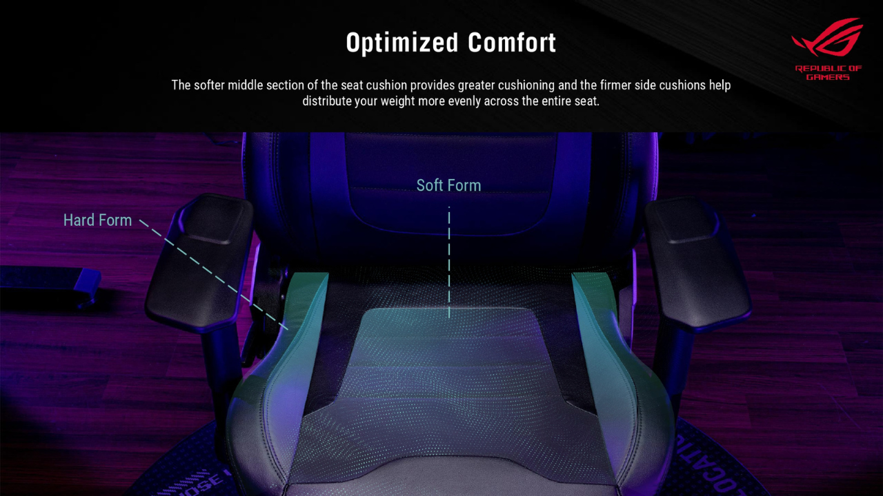 ASUS ROG Aethon Gaming Chair - All Steel Frame, Dual Density Seat ...