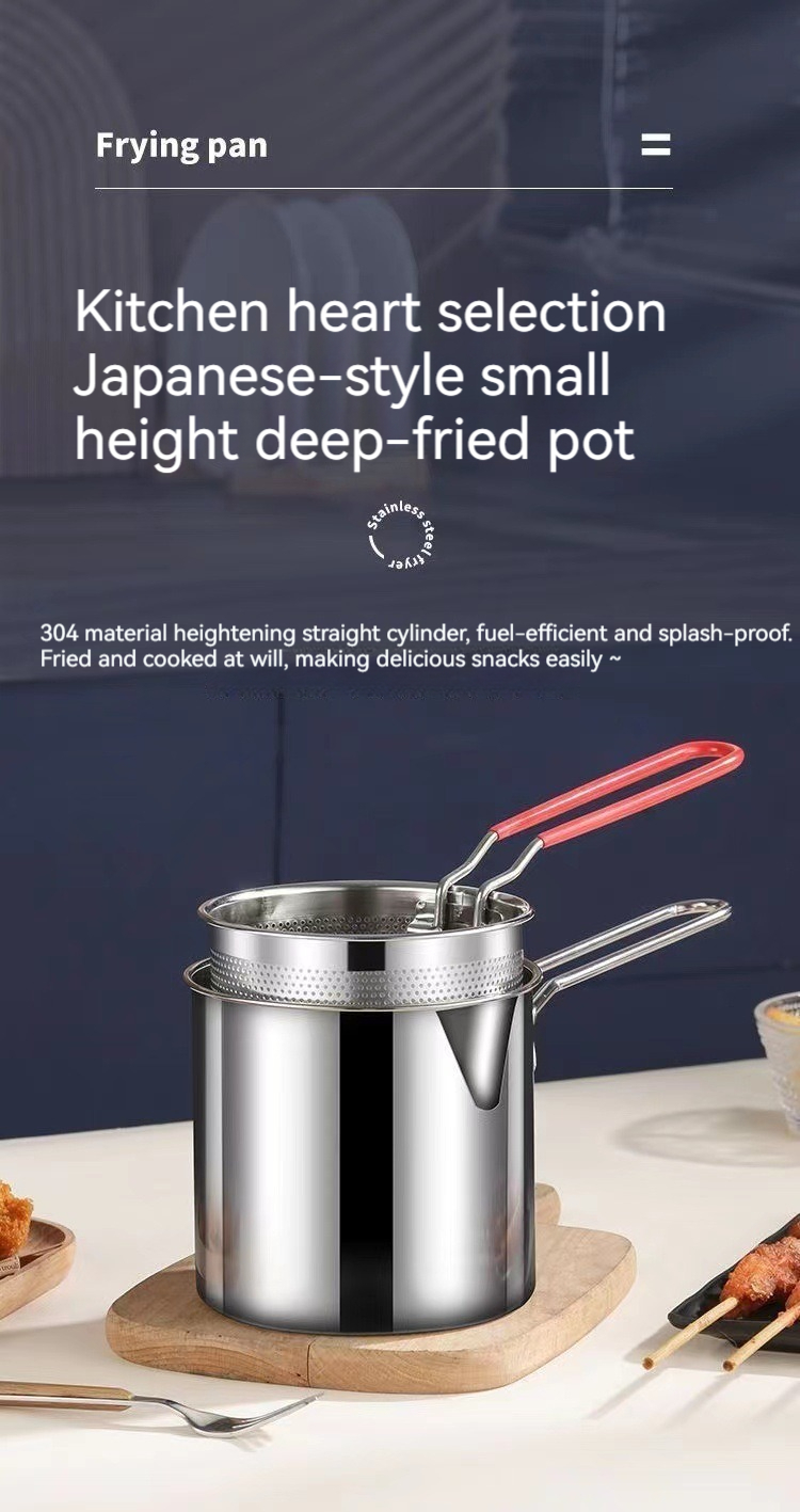 [SG Stock]Household Deep Fryer, 304 Stainless Steel Frying Pot, Gas ...
