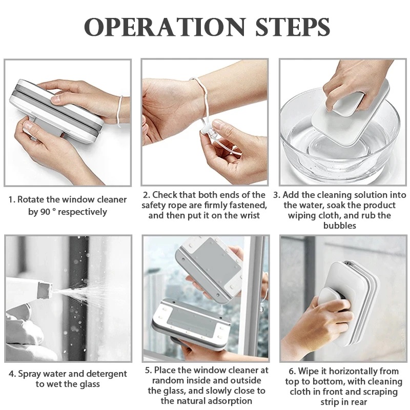 Magnetic Window Cleaner | Magnetic Glass Wiper | Double Sided | Glass ...