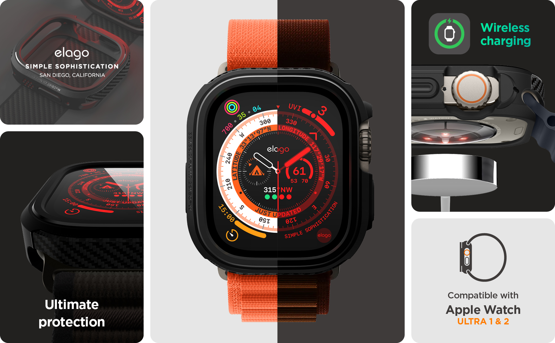 elago Armor Case Compatible with iWatch Ultra 1/2, Compatible with ...