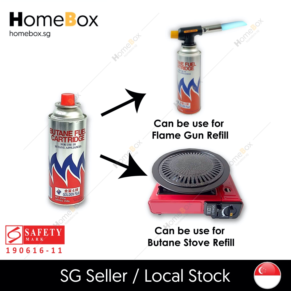 HomeBox 🇸🇬 Golden Fuji Gas Cartridge 3 x 1 Pack SG Product Safety Mark ...