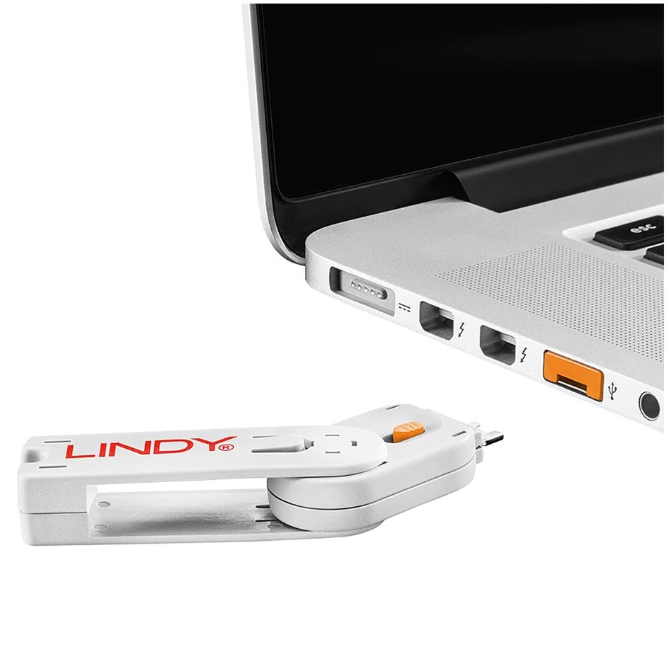 Lindy USB A Port Blocker Lock Orange P/N: 40453 PACK OF 4pcs USB ...