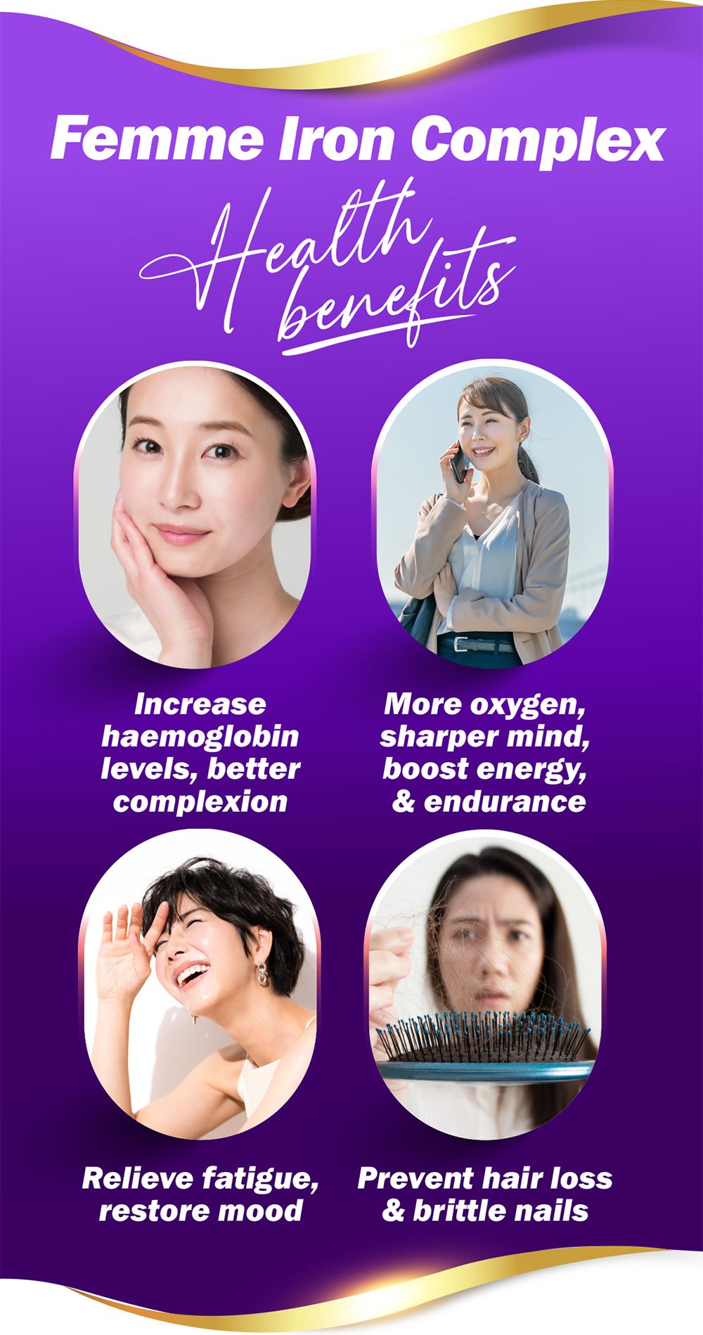 [2 Boxes] LABO Femme Iron Complex + Vitamin C Non Constipating No Metallic Taste For Tiredness ...