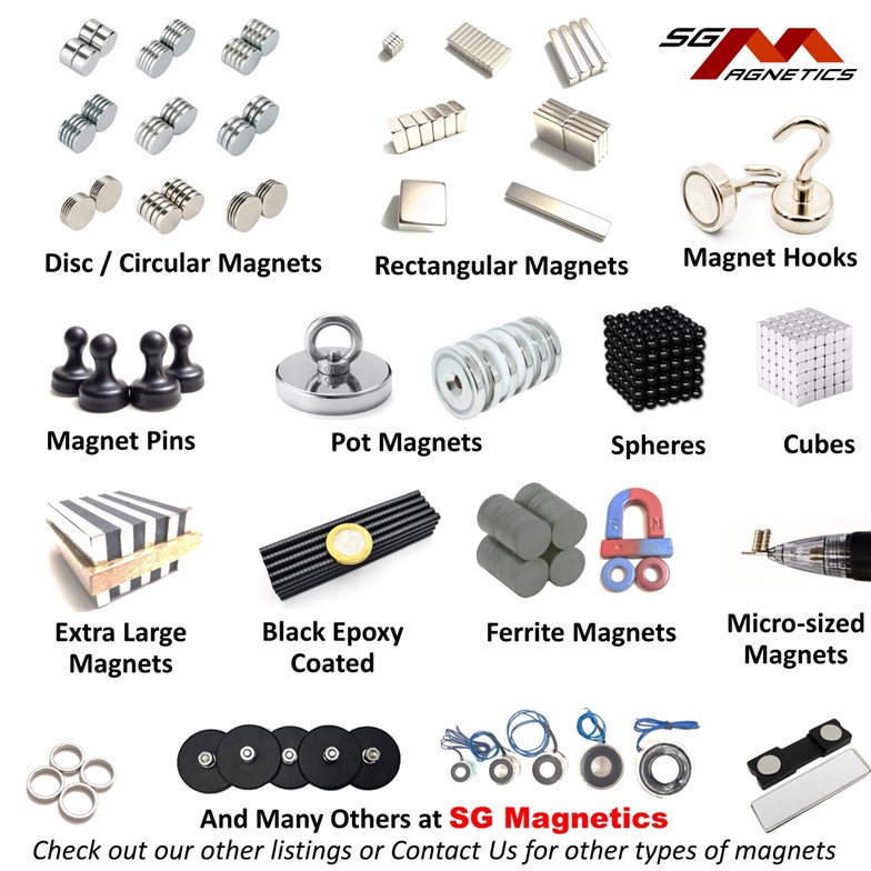 Large Ferrite Magnets - Big Ceramic - Grey Black Disc Circular Ring ...