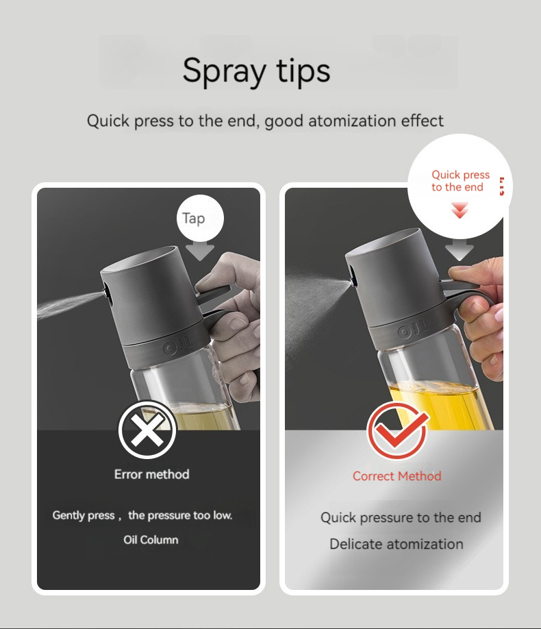 Oil Sprayer for Kitchen, Household Glass Atomizer Oil Spray Bottle with ...