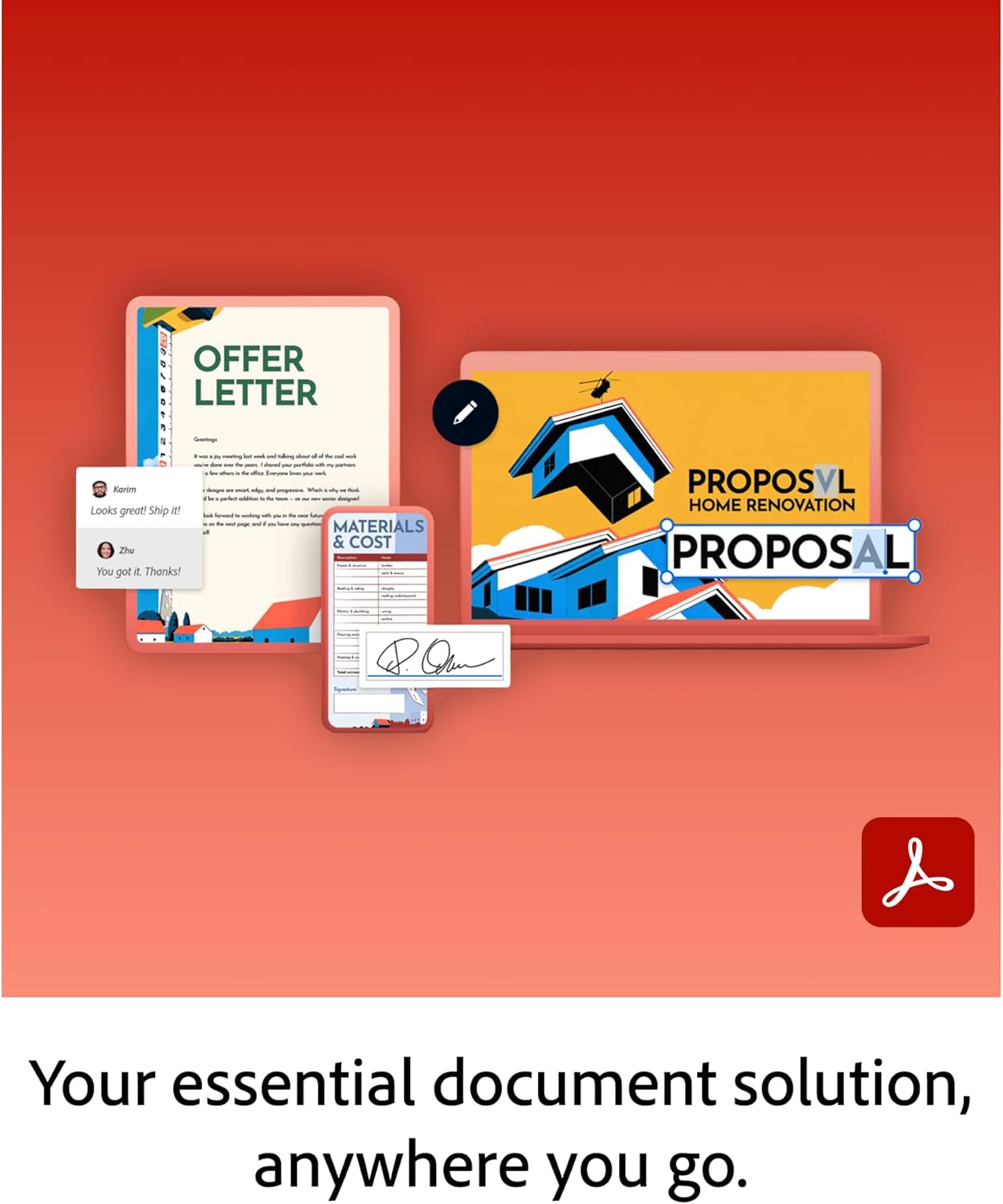 Adobe Acrobat DC Retail Subscription | Windows/Mac/Tablet/Mobile | 100 ...