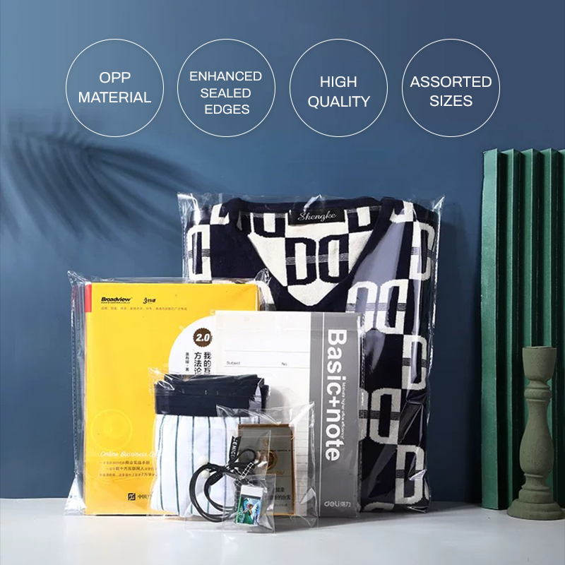 100/200pcs Self Adhesive OPP Bag / Transparent Plastic Bag with Seal ...