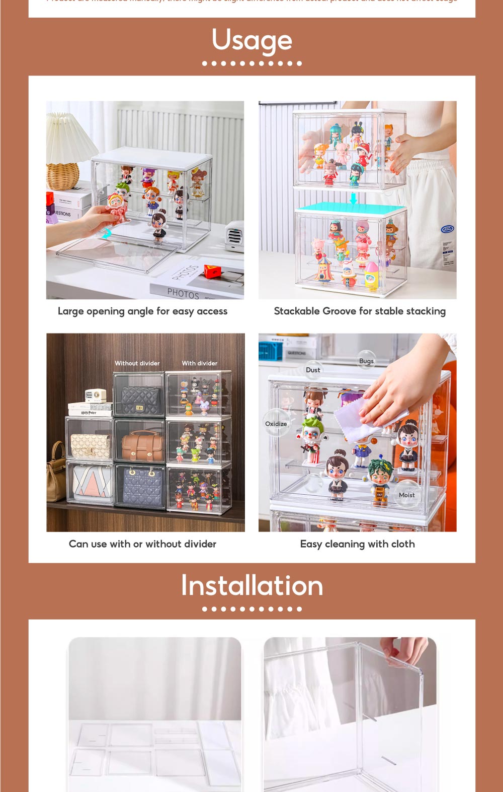 Popmart Display Rack Blind Box Storage Display Box Figurine Transparent ...