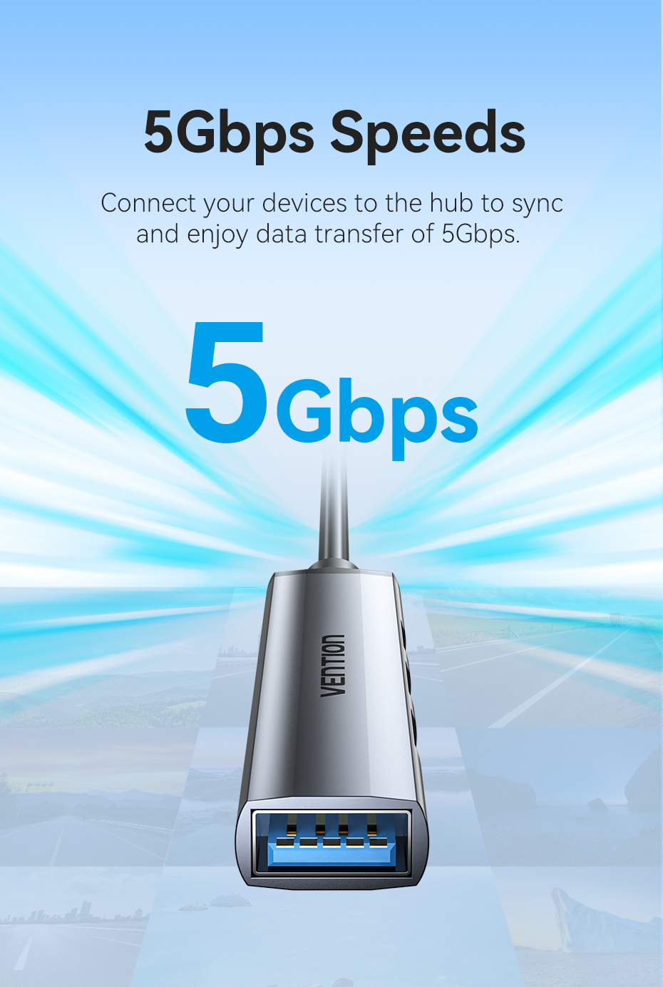 Vention USB HUB Multiple USB Splitter 4 Ports Hight Speed USB 3.0 HUB ...