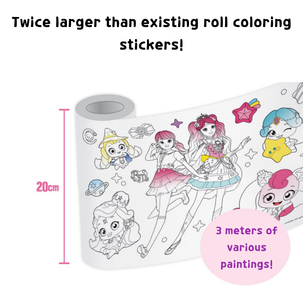 Season 5 Shooting Star Catch Teenieping Roll Coloring Sticker ...