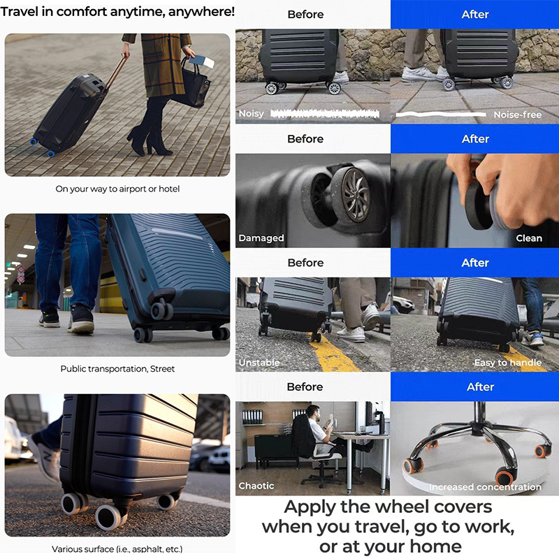 🔥【SG Ready Stock】🔥 4/8/16PCS Upgraded Rubber Ring Flexible Luggage ...