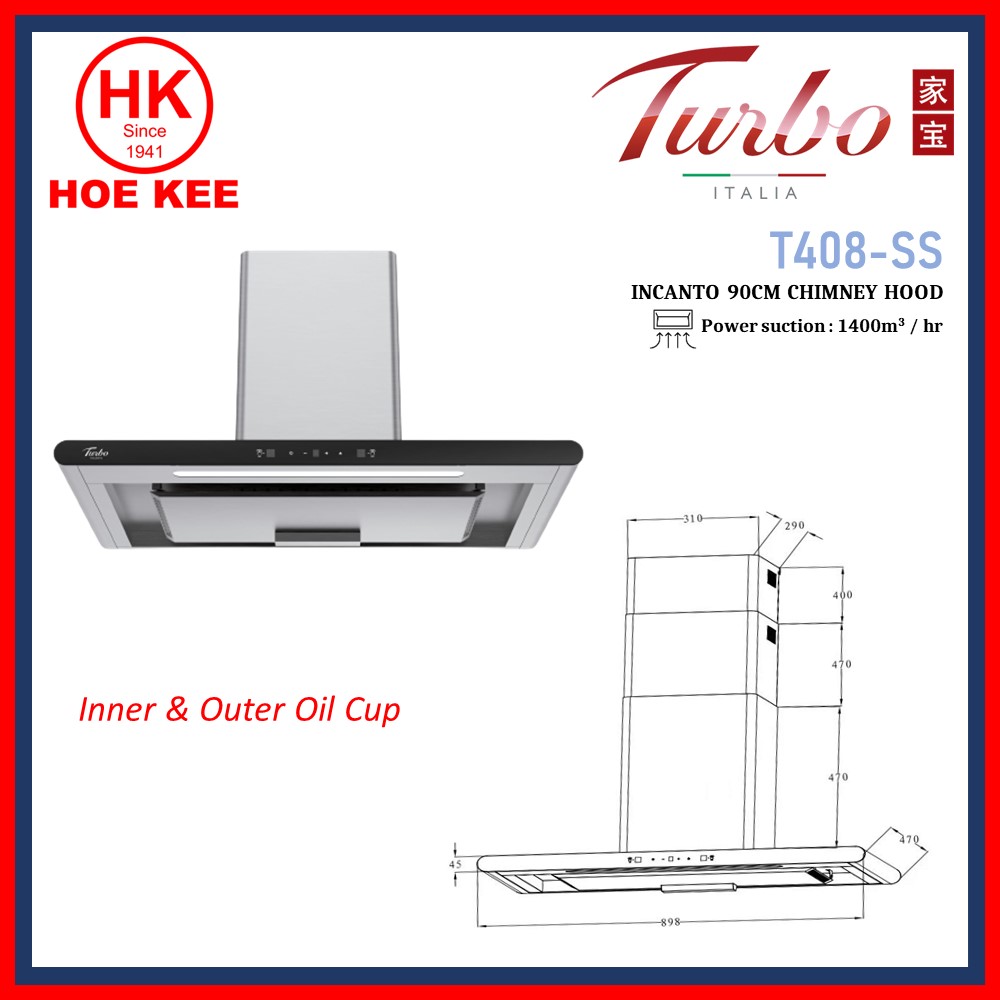 (BUNDLE) TURBO T762GV-BK/OW GLASS HOB + TURBO INCANTO T408-90SS/BK 90CM CHIMNEY HOOD | Shopee ...