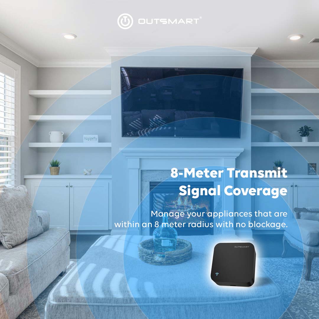 Outsmart WiFi Universal Smart Remote Control – Infrared & RF Remote for TV, AC, Fan, Smart Home ...