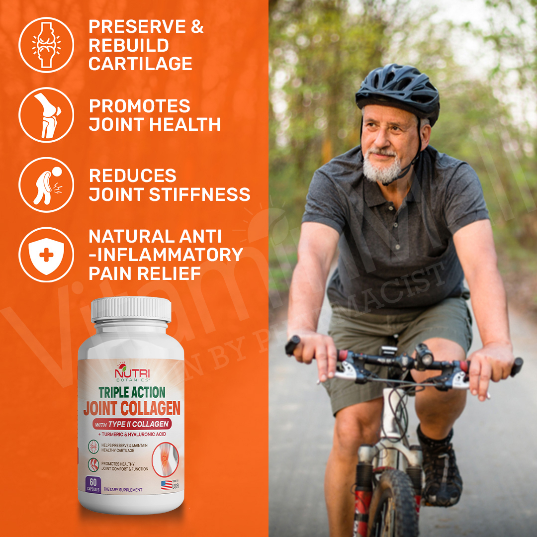 NB Joint Collagen Type 2 Supplement - Turmeric, Chondroitin, Hyaluronic ...