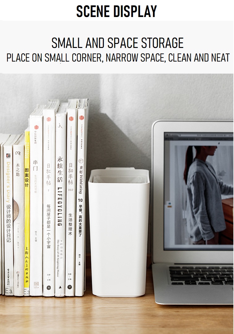 Mini Desktop Trash Bin with Flip Lid Trash Can Dustbin | Shopee Singapore