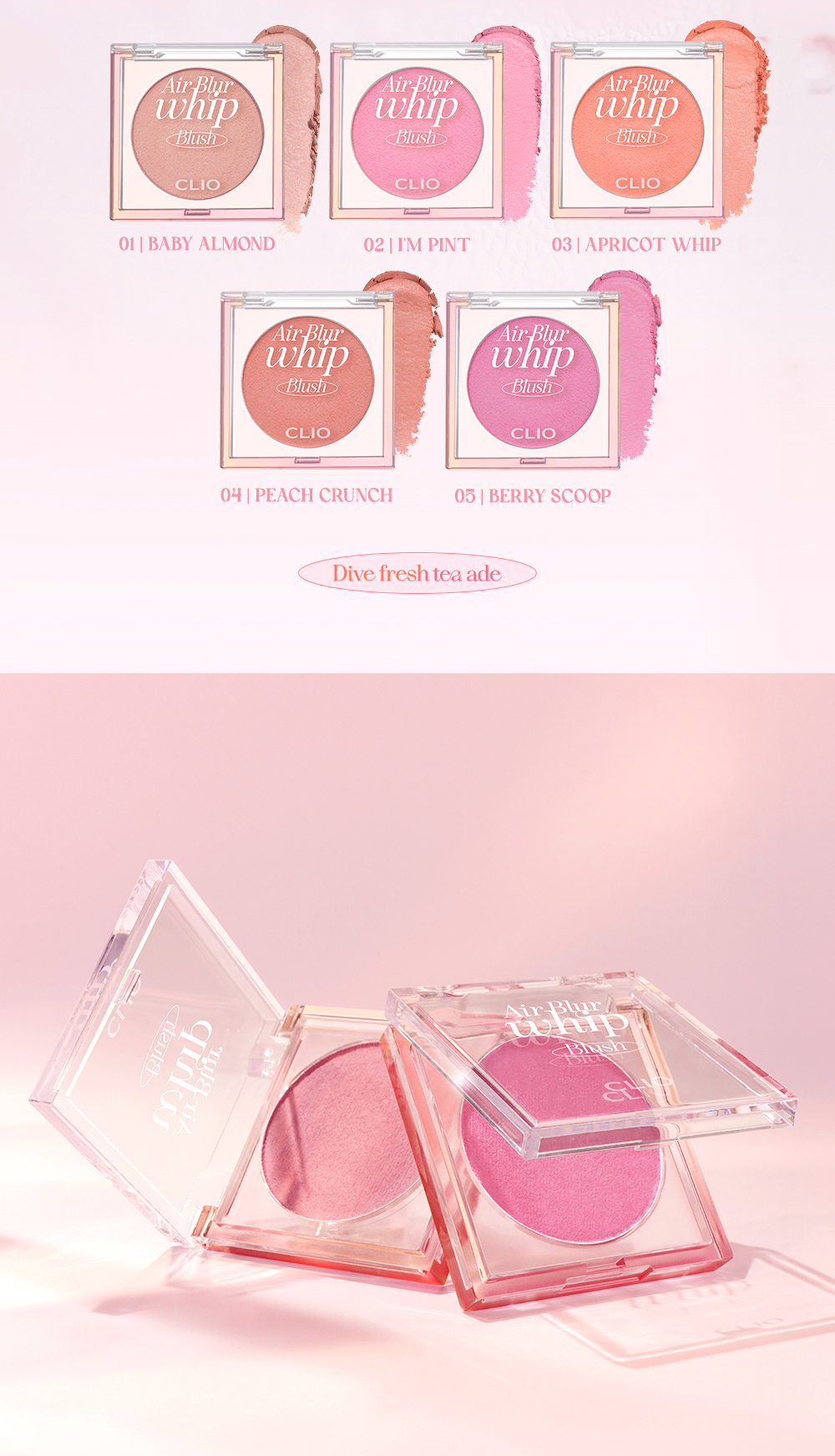 [CLIO] NEW Air Blur Whip Blush 3g (5 Colors) | Shopee Singapore