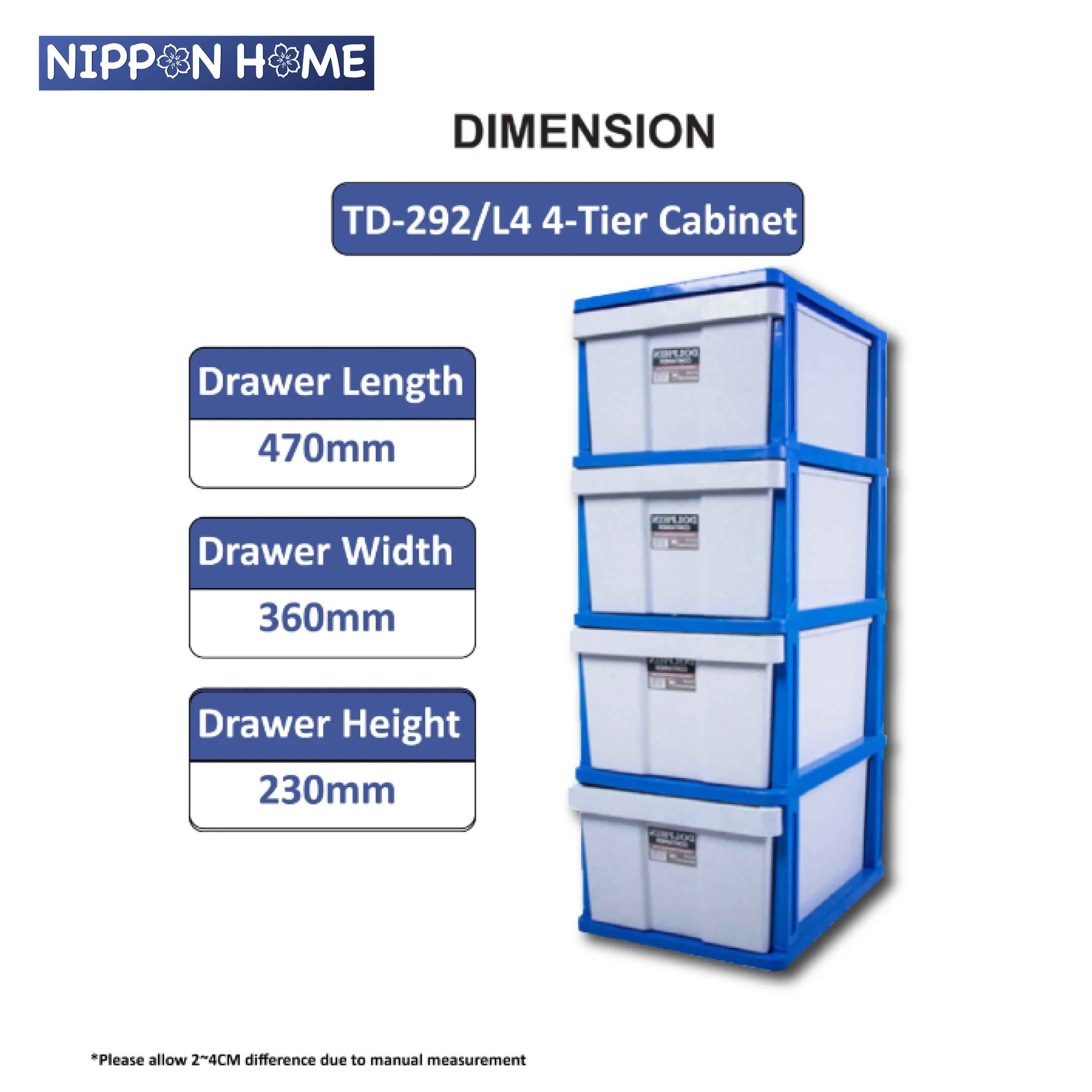 [Household]Twin Dolphin 4/5 Tiers Premium Storage Cabinet Plastic ...