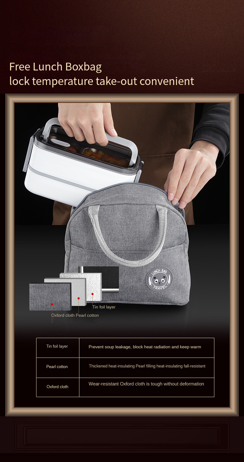 🇸🇬【SG stock】Dual Heat Stainless Steel Lunch Box Suitable for Microwave ...