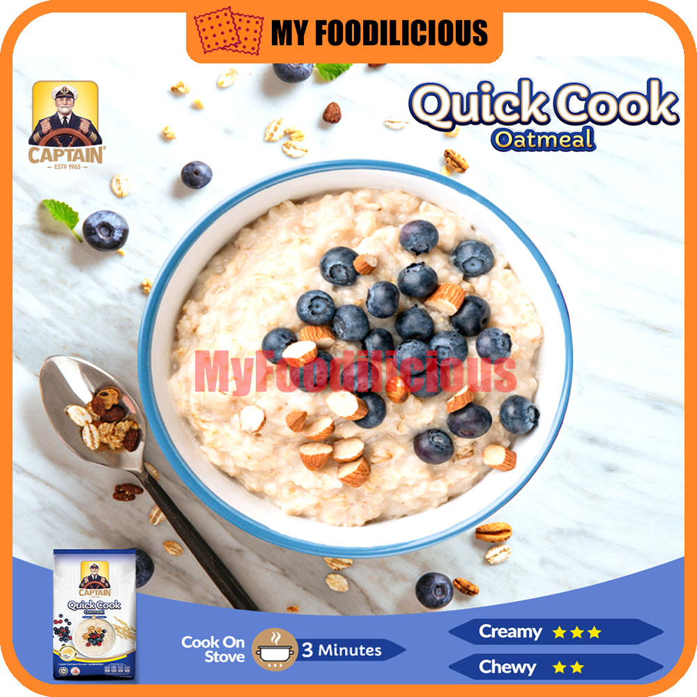 Captain Oats Instant / Quick Cook Oatmeal 800g | Shopee Singapore