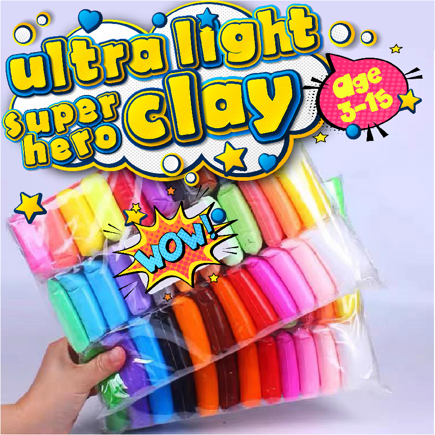 🇸🇬 [In Stock]Kids Polymer Clay DIY Party Gift Set Air-Dry Ultra-Light ...