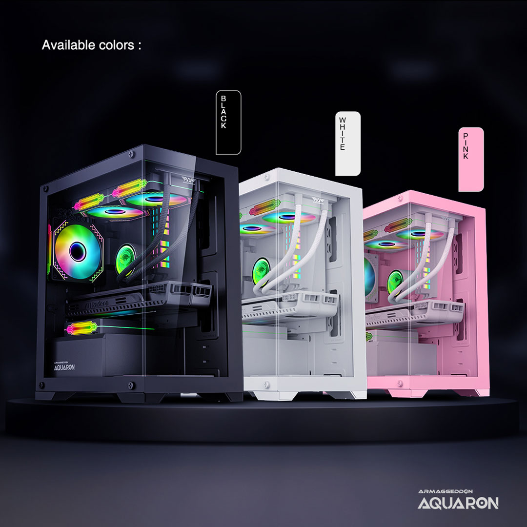 Armaggeddon Aquaron MATX Gaming PC Chassis | Transparent | Small Fish ...