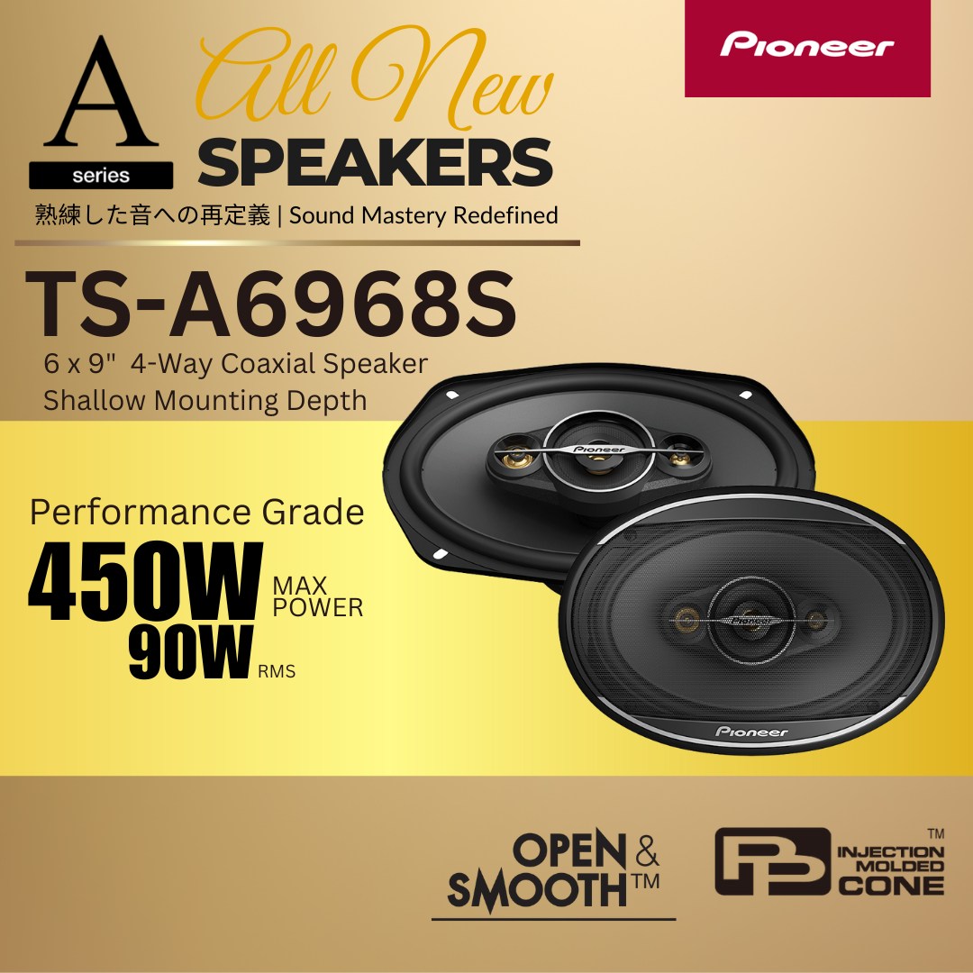Pioneer TS-A6968S 6x9" 4 Way Car Speakers | Shopee Singapore