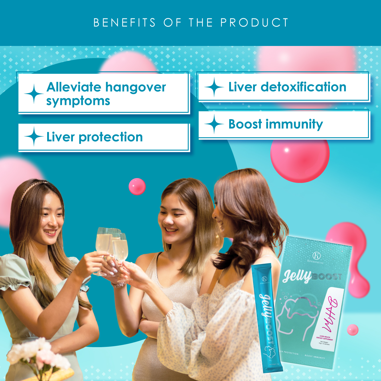 Kinohimitsu JellyBoost DHM Liver Health Dietary Supplement Jelly 15g ...