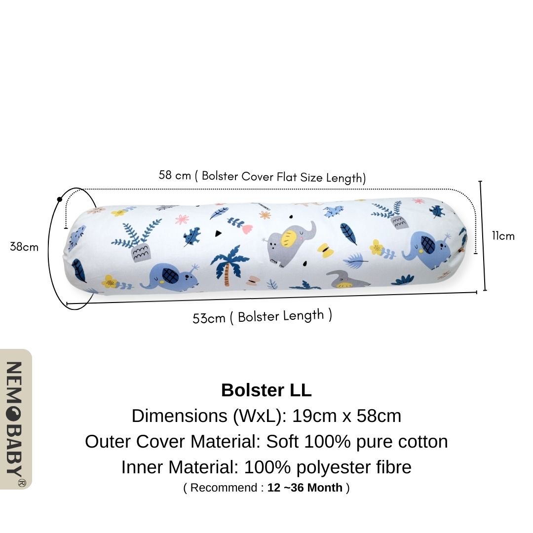 Nemobaby 100% Premium Cotton Baby Bolster Size S . LL . J | Shopee ...