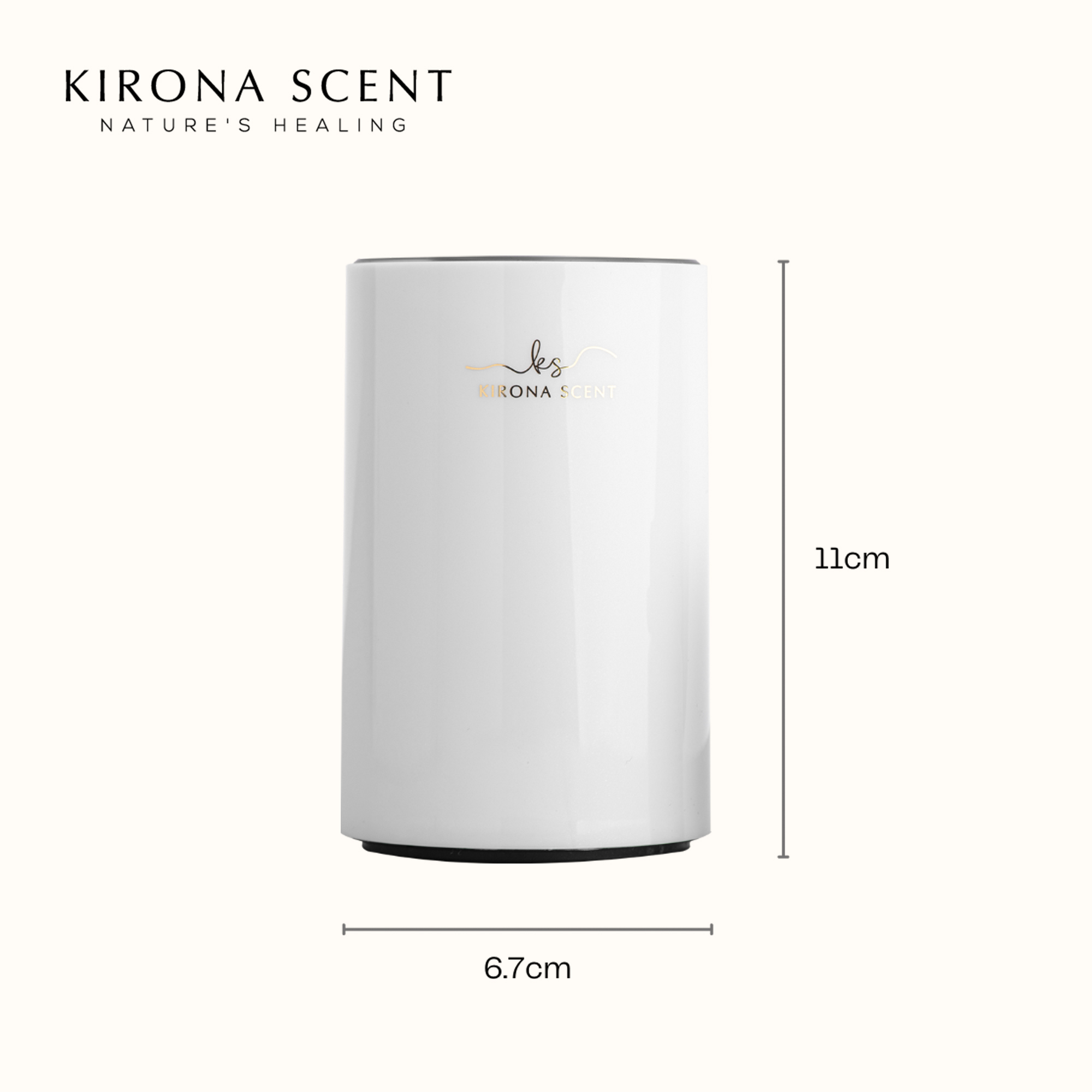 [KIRONA SCENT] Waterles Aroma Nebulizer (White) | Fussfree Aroma Diffuser | Aromatherapy Car ...
