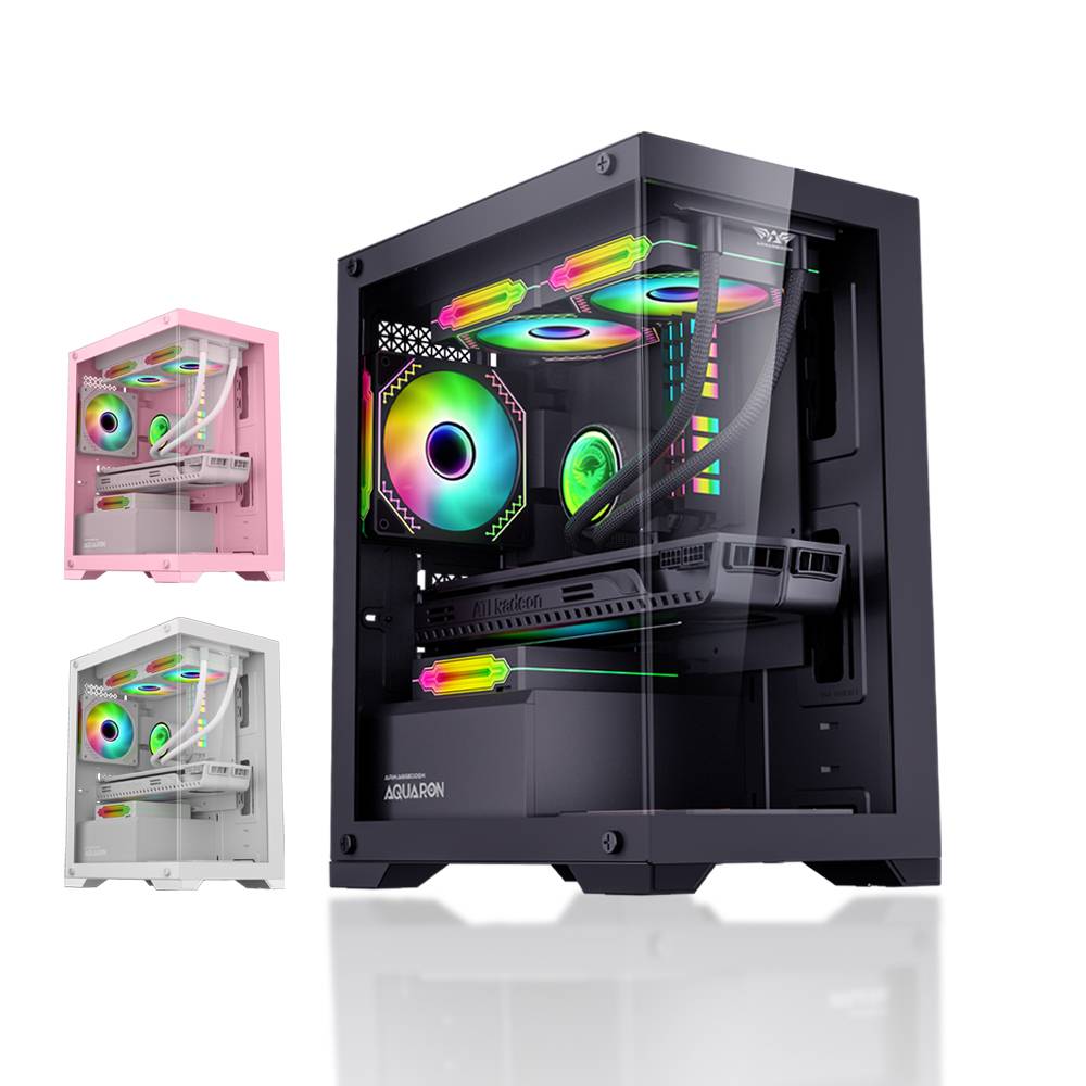 Armaggeddon Aquaron MATX Gaming PC Chassis | Transparent | Small Fish ...