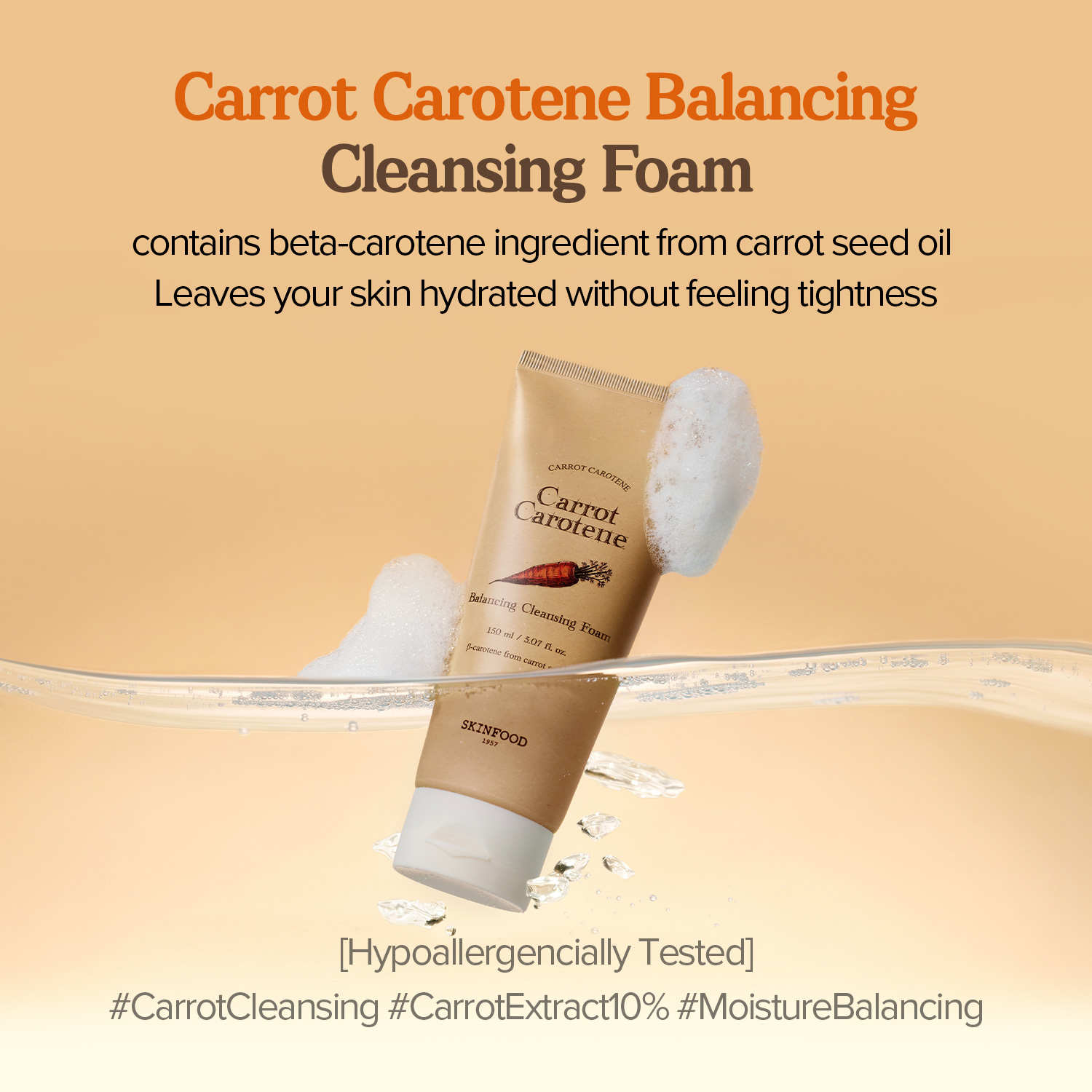 [SKINFOOD Official] Carrot Carotene Balancing Cleansing Foam 150ml ...