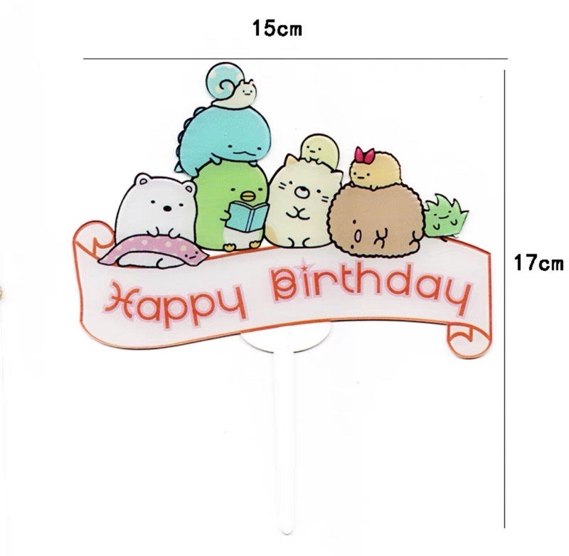 [SG Seller] Sumikko Gurashi Acrylic Birthday Cake Topper | Shopee Singapore