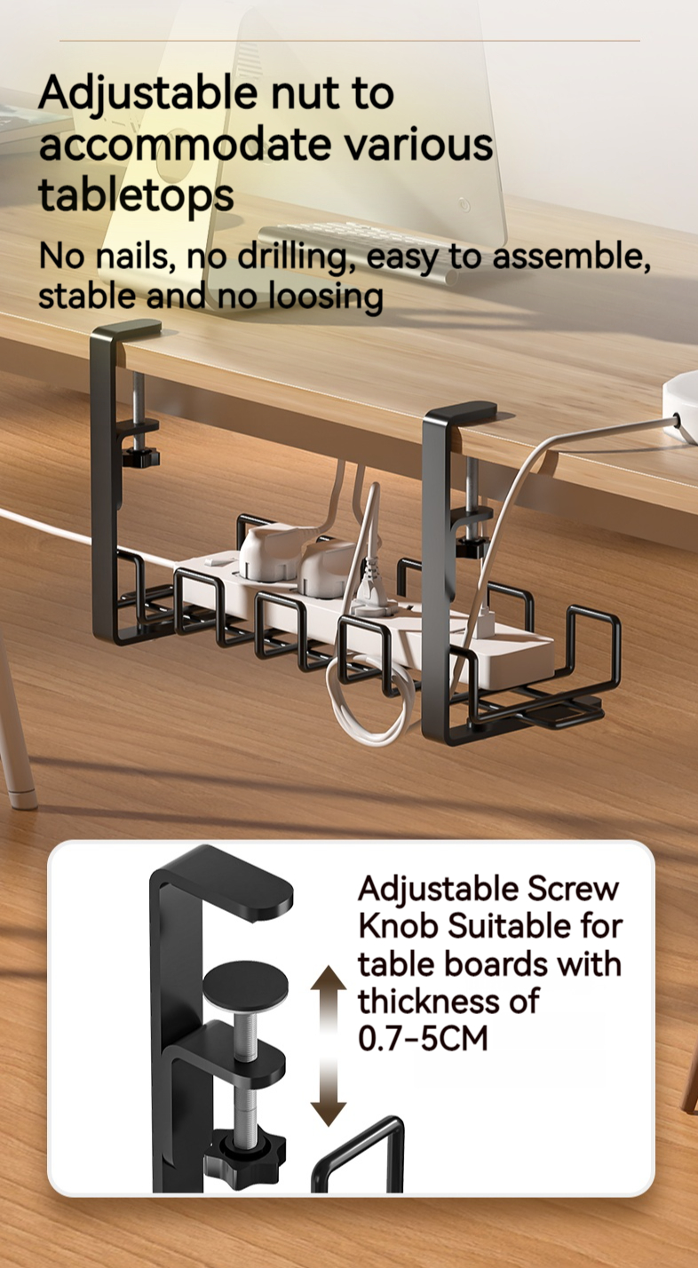 Under Desk Cable Organizer ,Under The Table Wire Management Rack ,36/40 ...