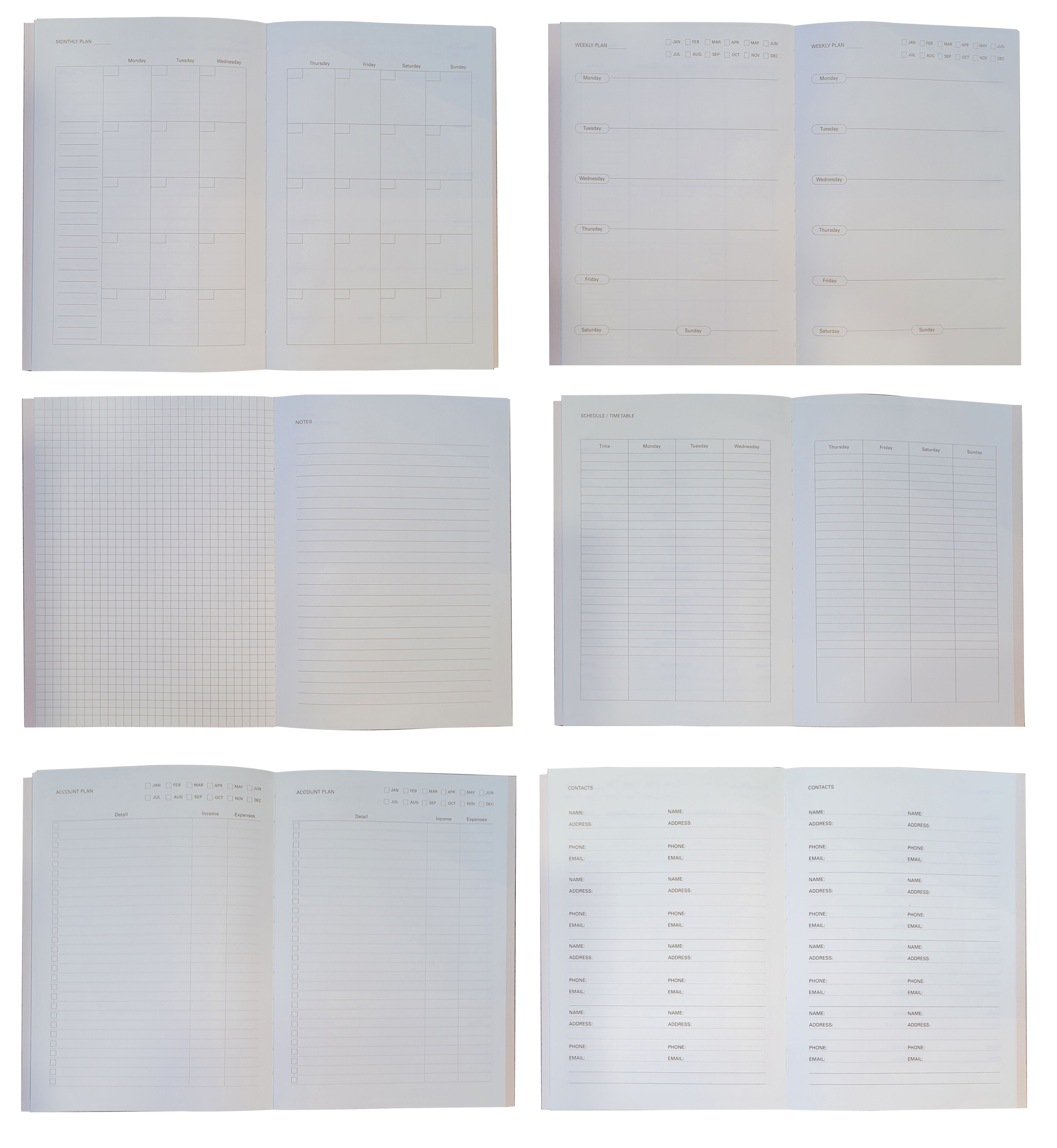 ECOMAZ UNDATED YEARLY PLANNER SET 2'S | Shopee Singapore