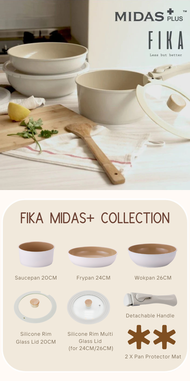 NEOFLAM Fika Midas Plus 8 Piece Collection │ Detachable Handle | Shopee ...