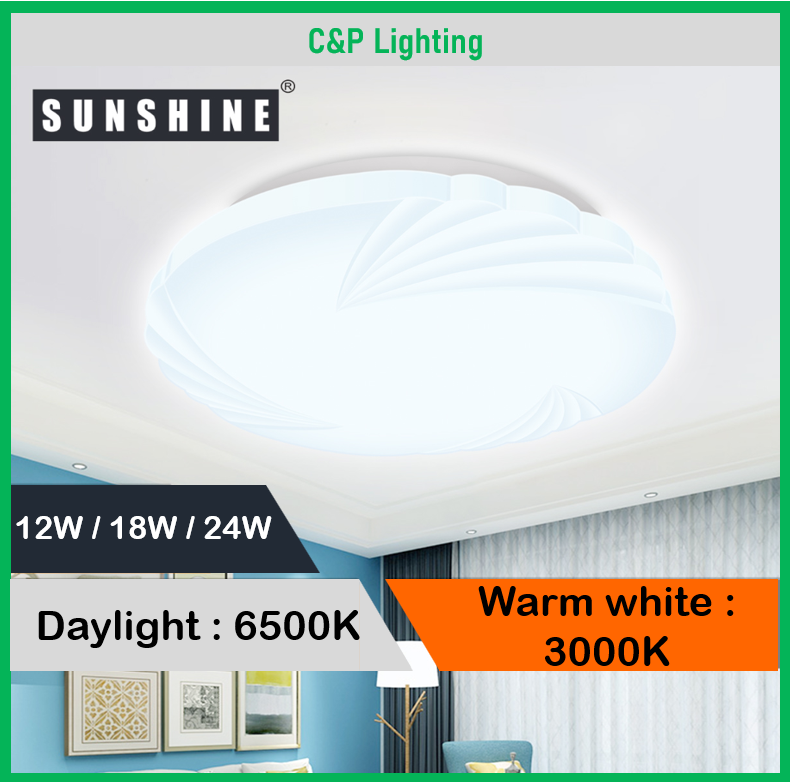 Sunshine 12W / 18W / 24W LED Ceiling Light LCLM | Shopee Singapore