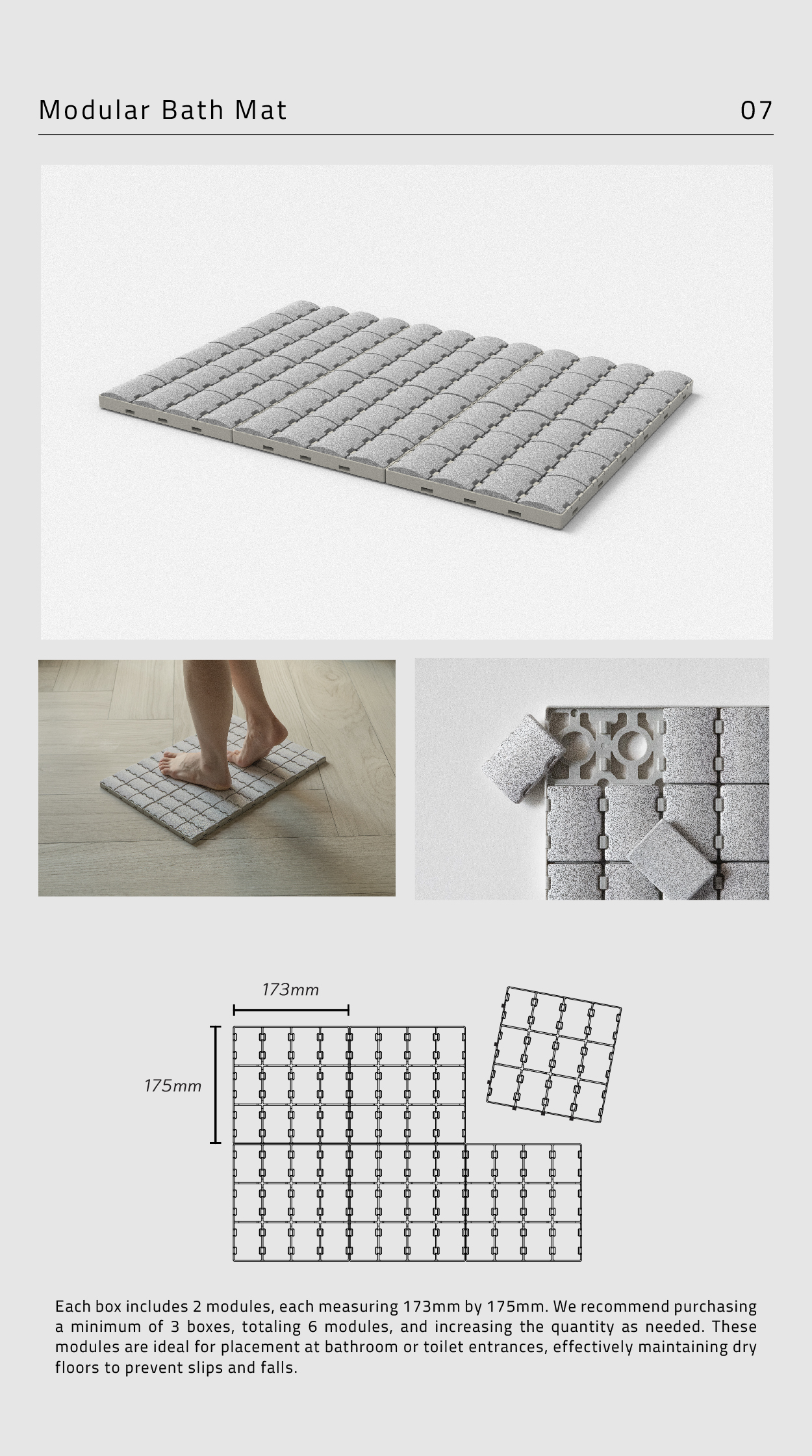 Replacement Tiles for Modular Bath Mat (2Pieces) | Shopee Singapore