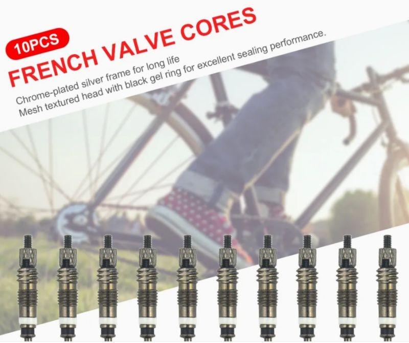 TOF 10Pcs Presta Valve PV French Valve Cores Brass Inner Tube Valve ...