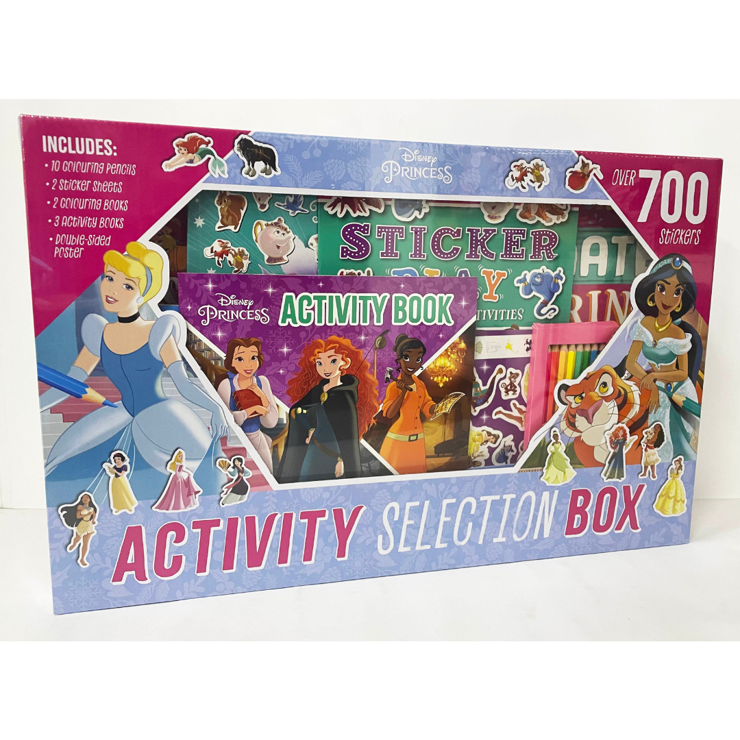 Disney Princess 5 Books Gift Set For Kids Activity Selection Box with ...